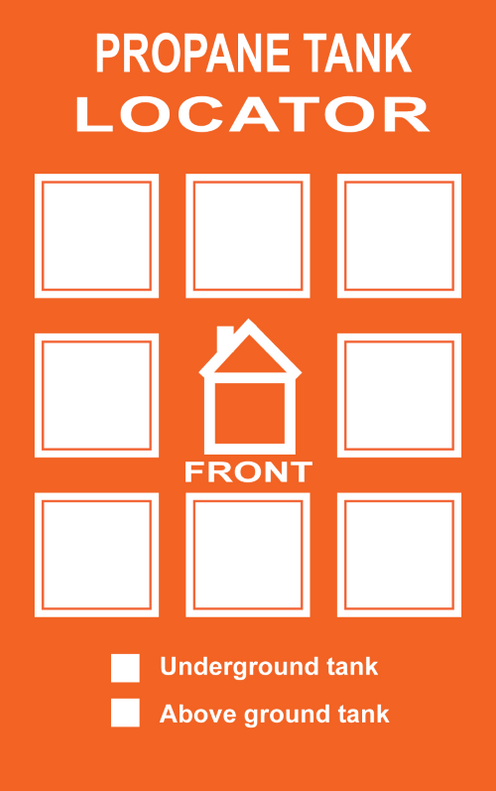 Propane Tank Locator Decal (25/pack) — PSC