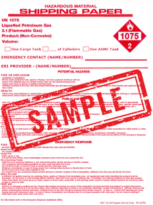 3-in-1 DOT SHIPPING PAPER — PSC