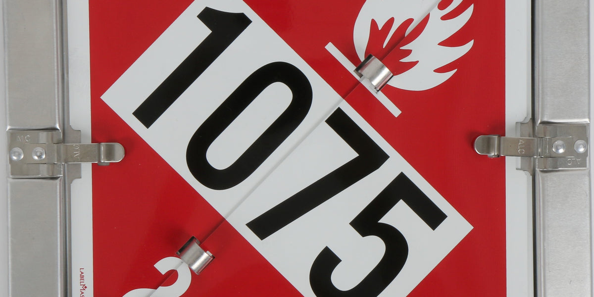 METAL FLIP PLACARD 1075 & 1203 — PSC