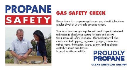 BILL STUFFER Gas Safety Check 100/pkg — PSC