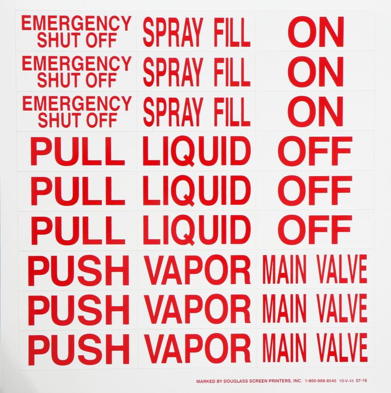 Propane Tank Decals and LP Gas Compliance Stickers — PSC