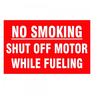 MOTOR FUEL NO SMOKING DECAL 12" X 18" — PSC