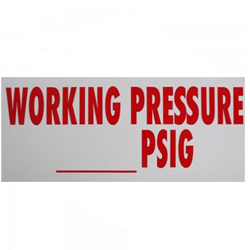 WORKING PRESSURE DECAL — PSC
